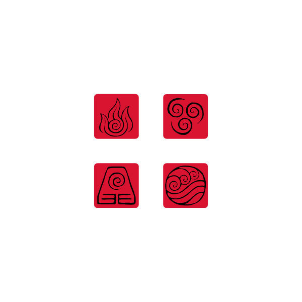 Avatar the last airbender all the four elements | Free SVG