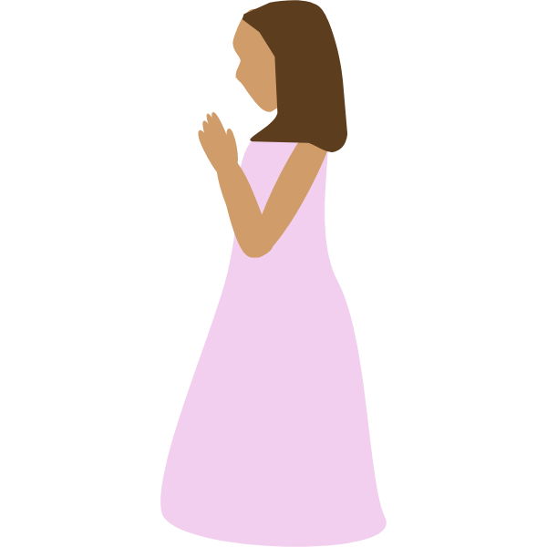 praying girl | Free SVG